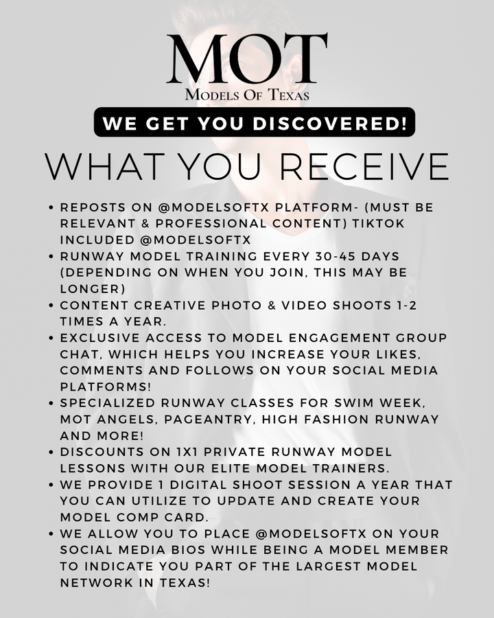 Become a MOT Model Member – Models of Texas